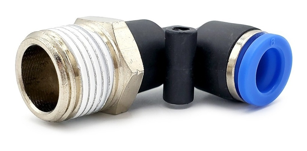 5 Pz De Conector/racor Rápido Neumático Codo 3/8 Npt X 8mm | Instrutek